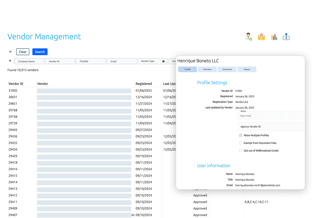 Procurement and Supplier Management Software | PlanetBids